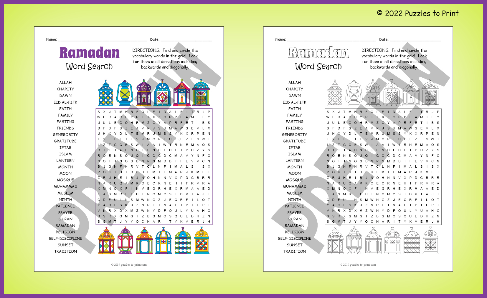 RAMADAN Word Search Puzzle Worksheet Activity | Made By Teachers