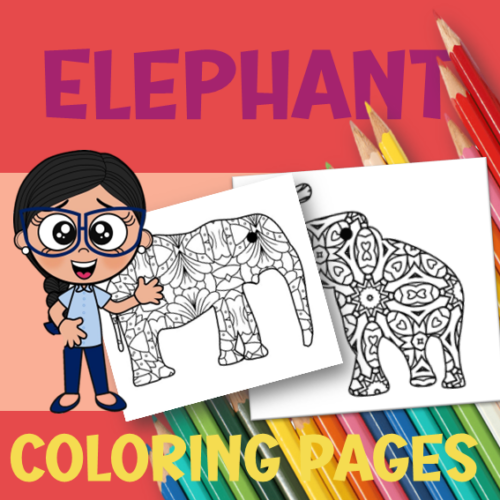 "Jumbo Fun: An Exciting Elephant Coloring Adventure!" | Made By Teachers