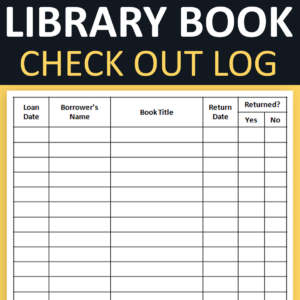 Library Book Check Out Log | Made By Teachers