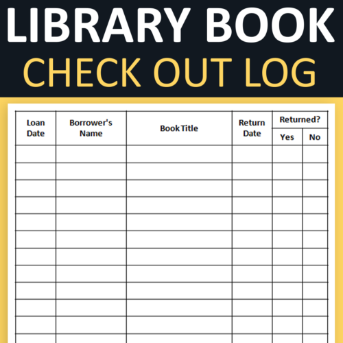 Library Book Check Out Log | Made By Teachers