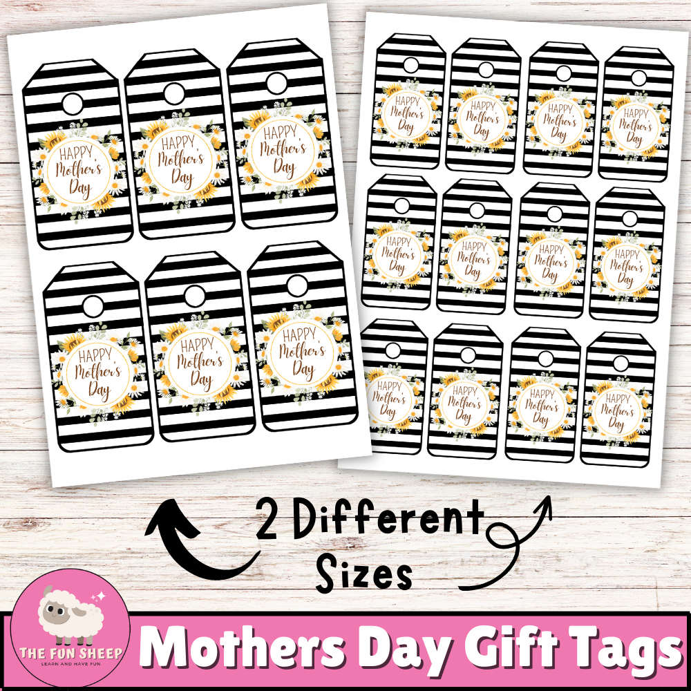 Mother’s Day Gift Tags | Happy mother's day Floral Tags for Mom | Made ...