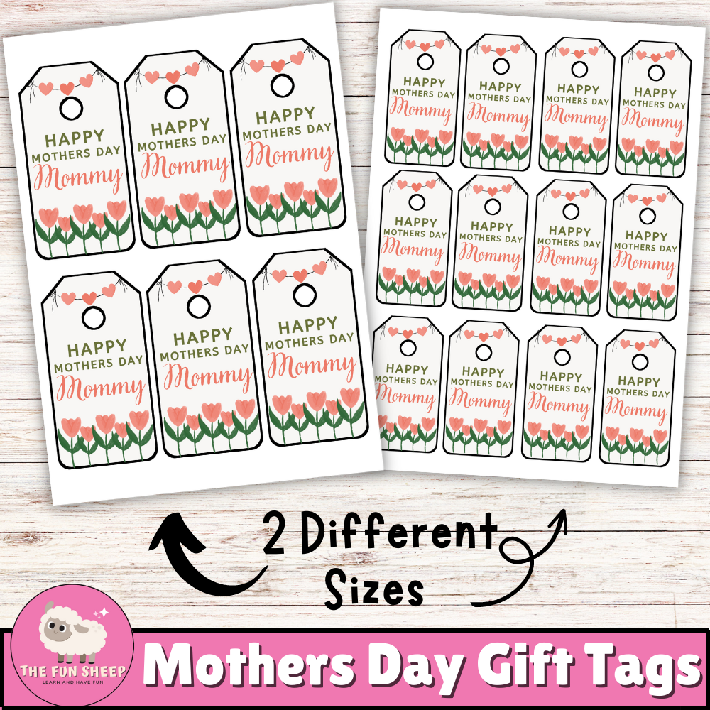 Mother’s Day Gift Tags | Happy mother's day Floral Tags for Mom | Made ...