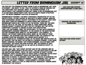 Letter from Birmingham Jail Close Read and Hexagonal Thinking Graphic ...