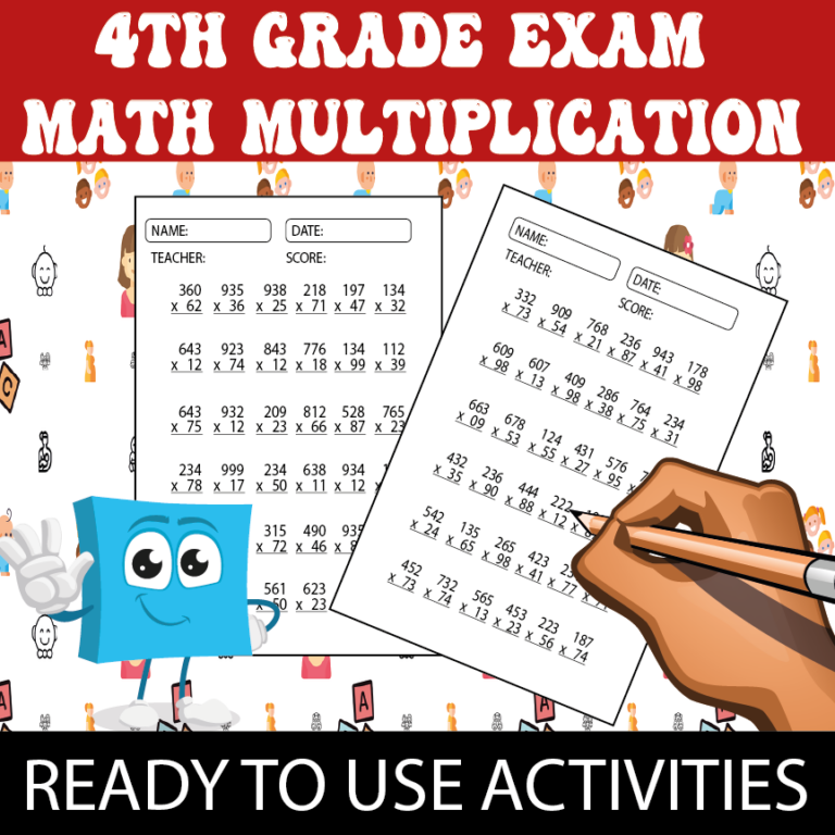 4th Grade Math Assessment: Multiplication Fact Fluency Test - Made By ...
