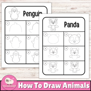 How To Draw Animals | Step By Step Instructions Printable Worksheet for ...