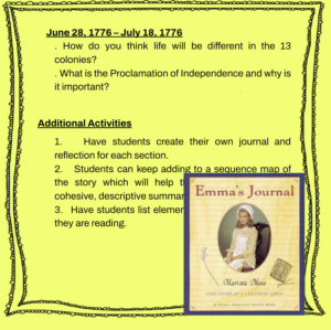 EMMA'S JOURNAL: THE STORY OF A COLONIAL GIRL LESSONS | Made By Teachers