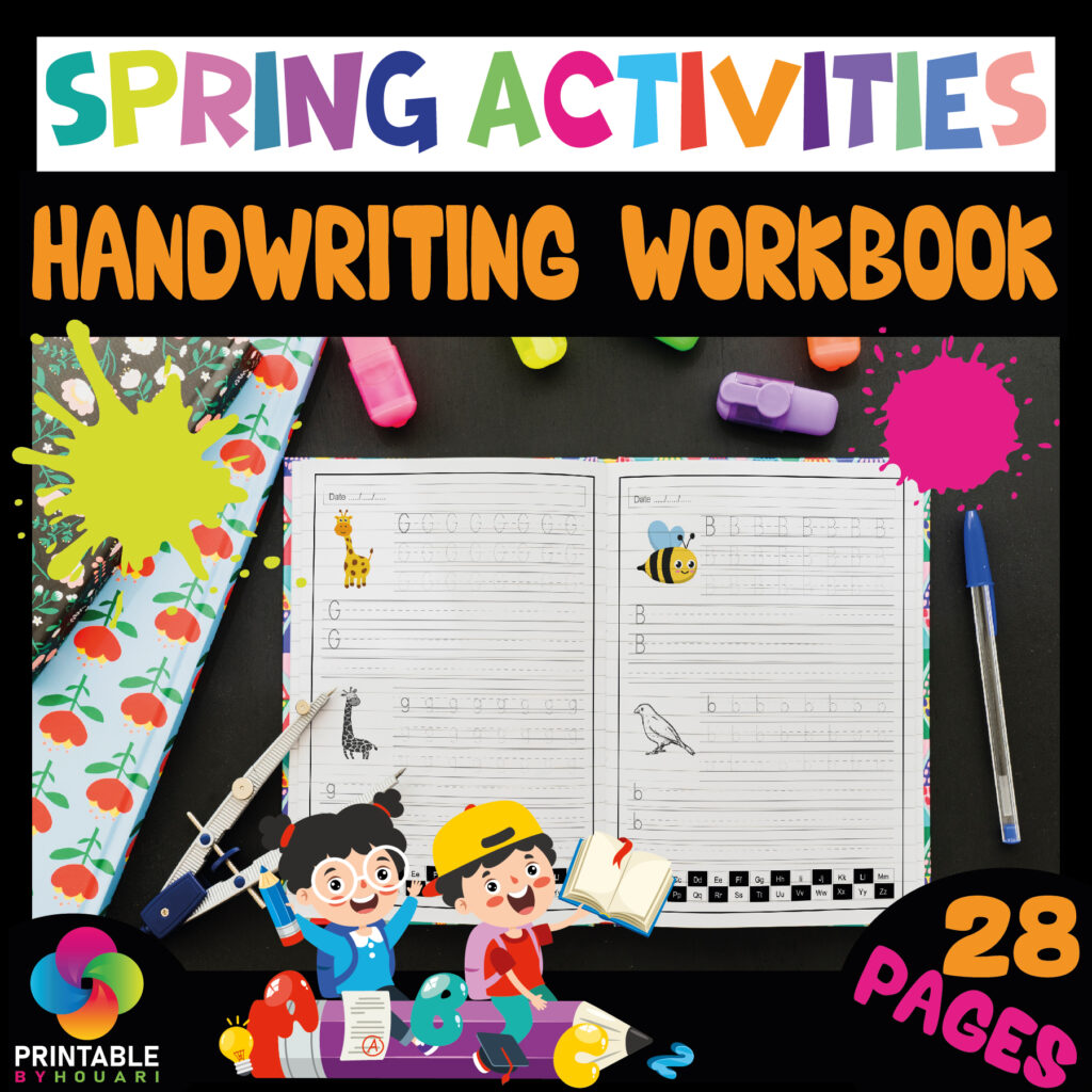 Alphabet Handwriting Workbook for Kids - Spring Activities to Make ...