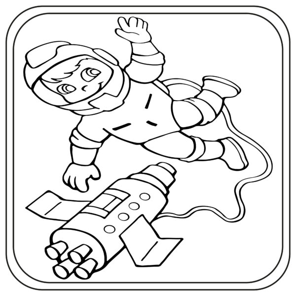 astronaut Coloring Pages Preschool | Kindergarten | First Grade | Made ...