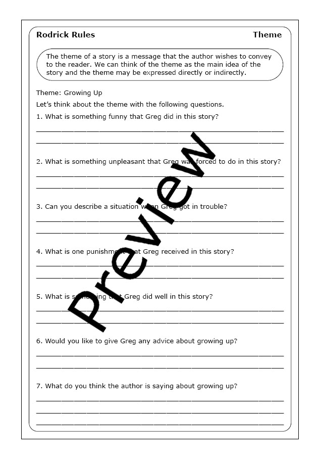 Jeff Kinney "Rodrick Rules" worksheets | Made By Teachers