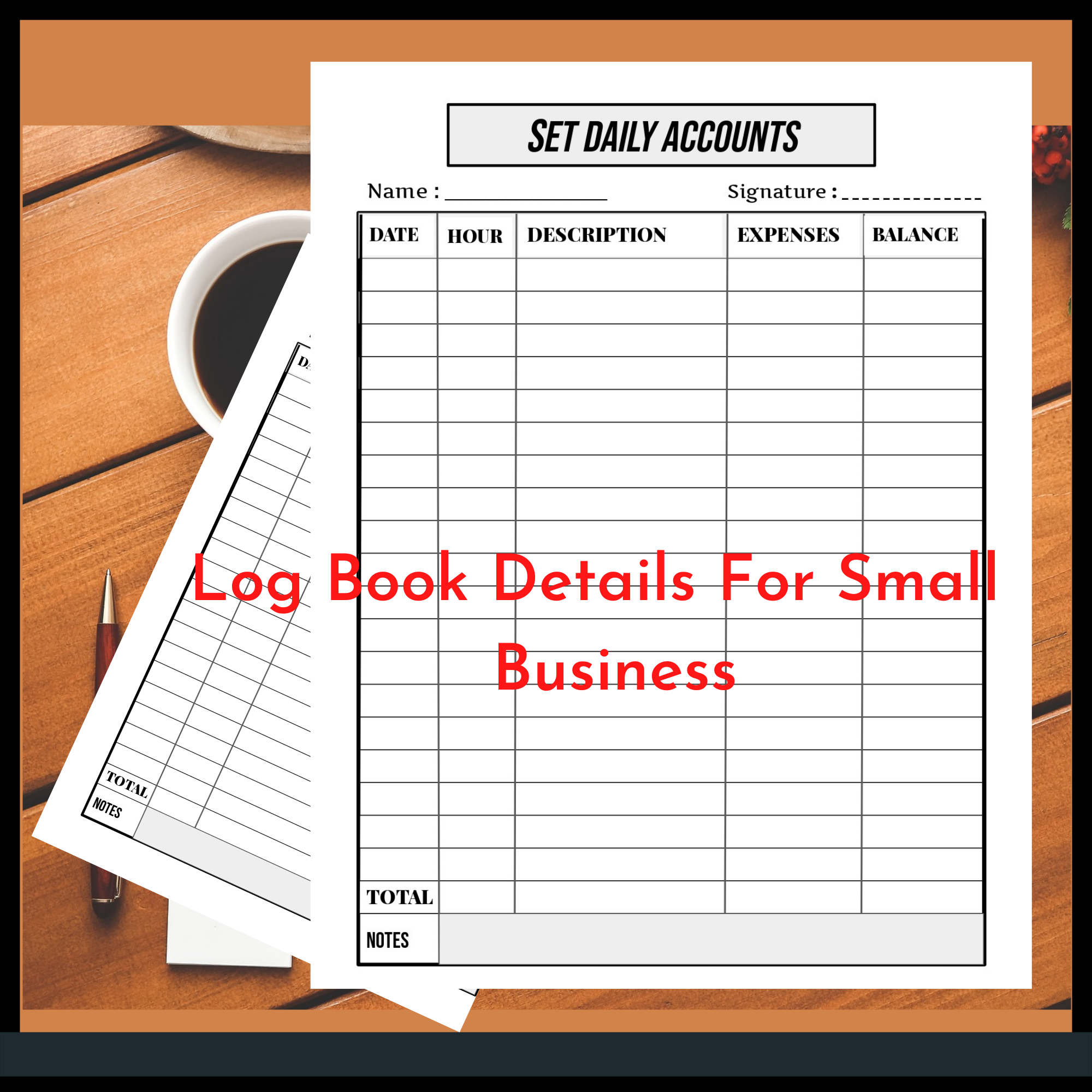 Log Book Details For Small Business | Made By Teachers