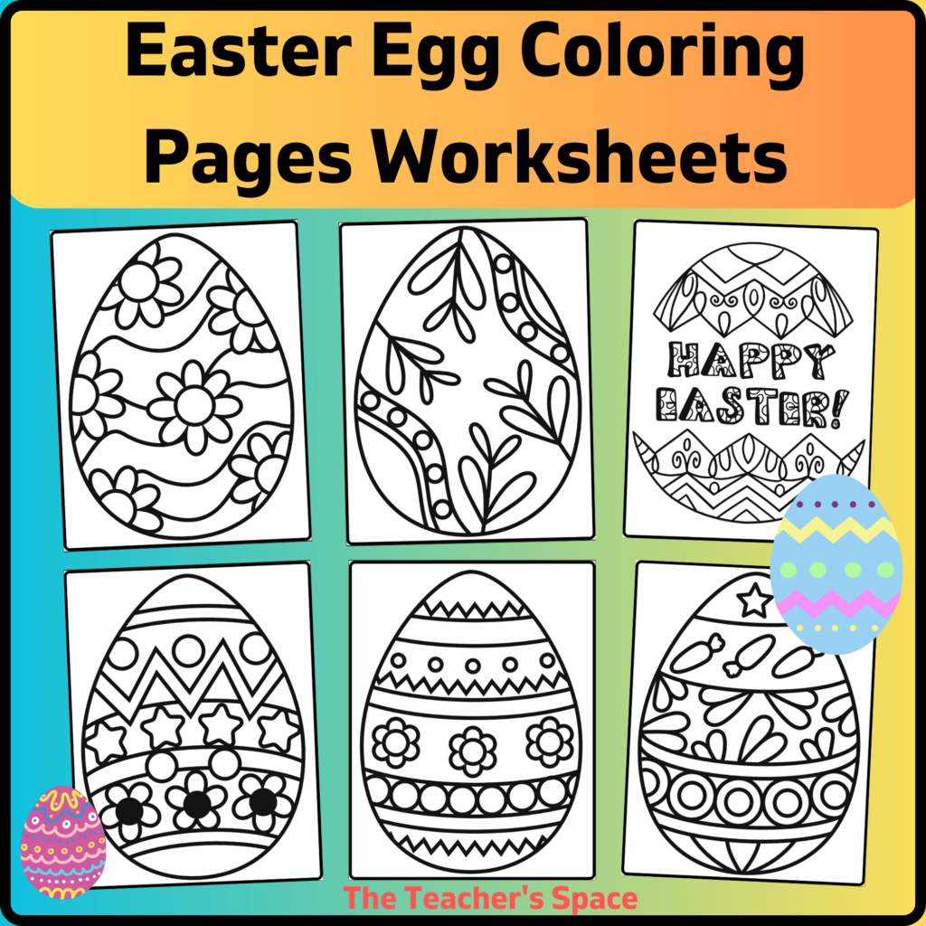 Easter Egg Coloring Pages Worksheets | Made By Teachers