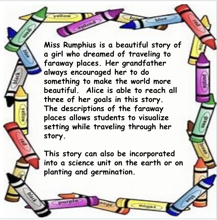 MISS RUMPHIUS BY BARBARA COONEY READING LESSONS & INTERDISCIPLINARY ...