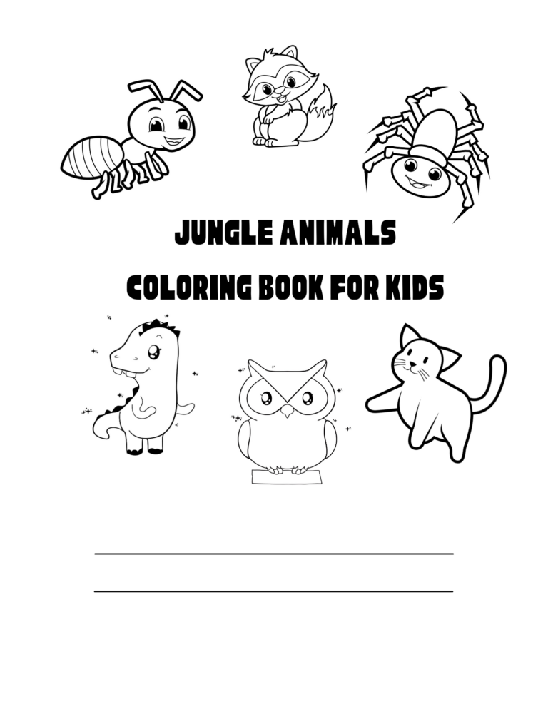 Jungle animals coloring book for kids | Made By Teachers