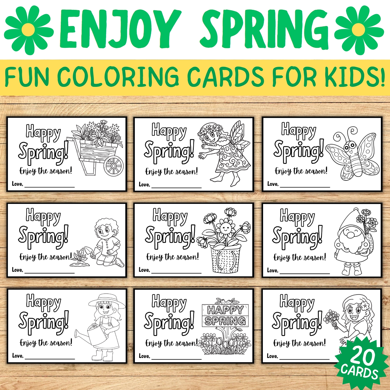 Add a Touch of Springtime Joy to Your Classroom with Fun Coloring Cards ...