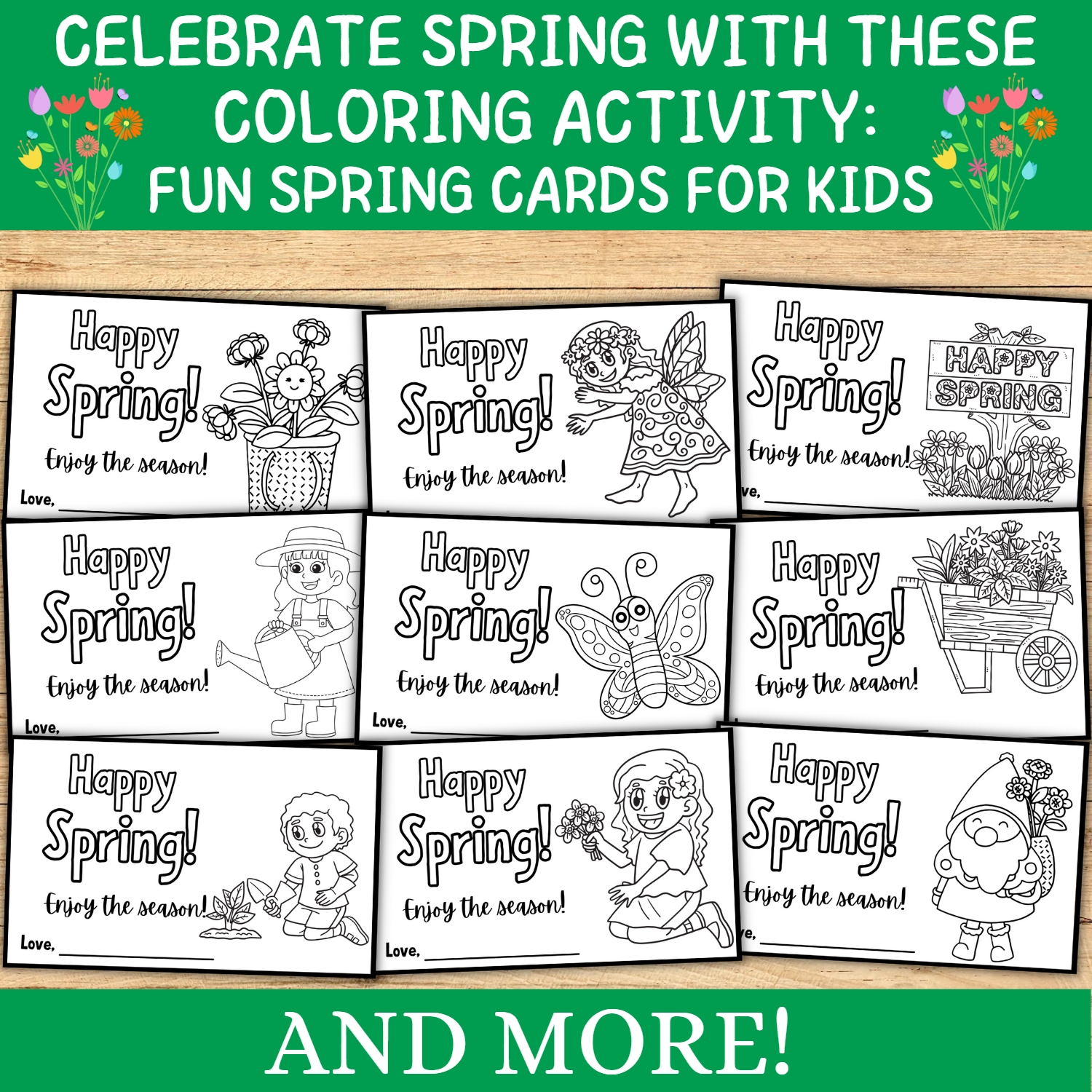 Add a Touch of Springtime Joy to Your Classroom with Fun Coloring Cards ...