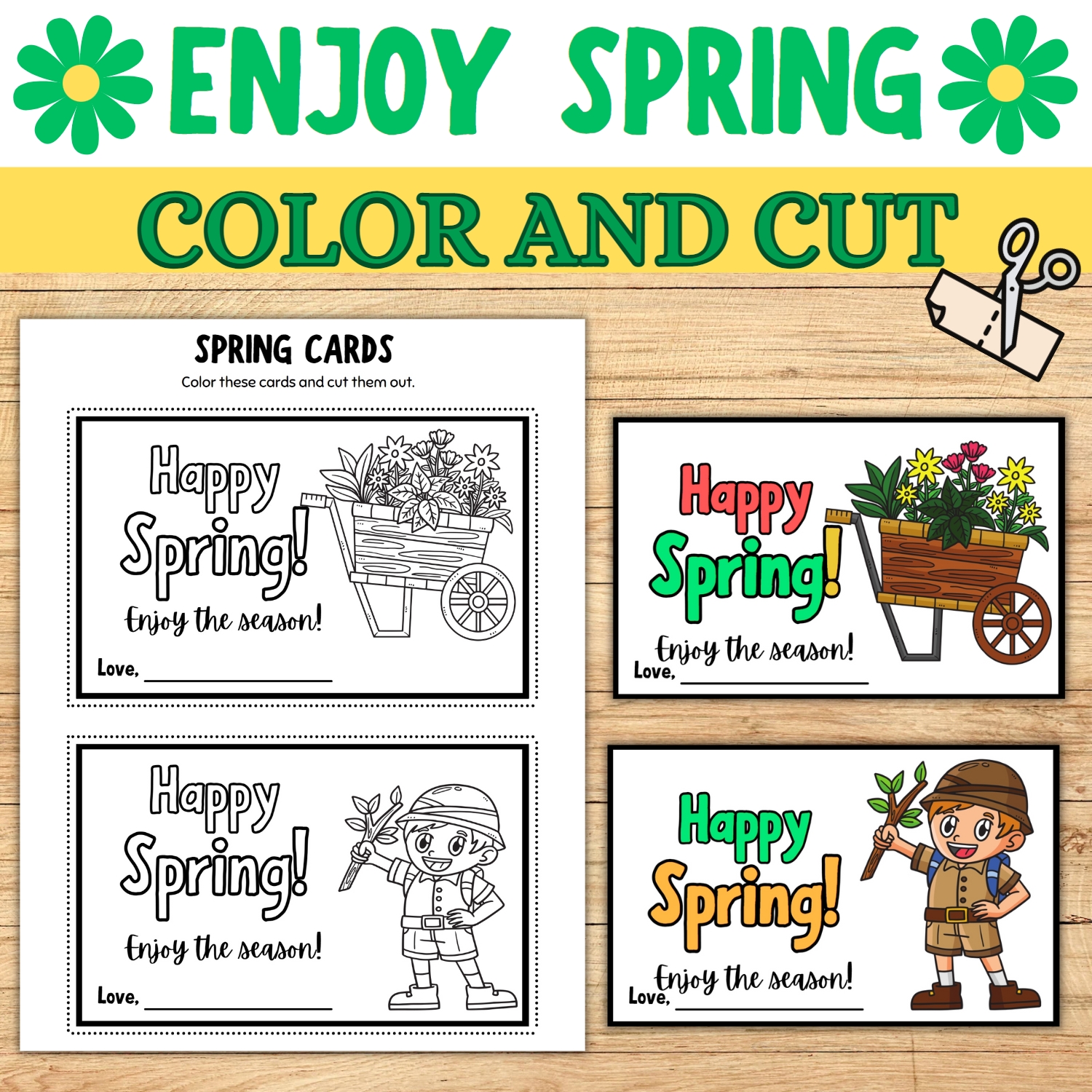 Add a Touch of Springtime Joy to Your Classroom with Fun Coloring Cards ...