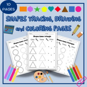 SHAPES TRACING, DRAWING and COLORING PAGES | Made By Teachers