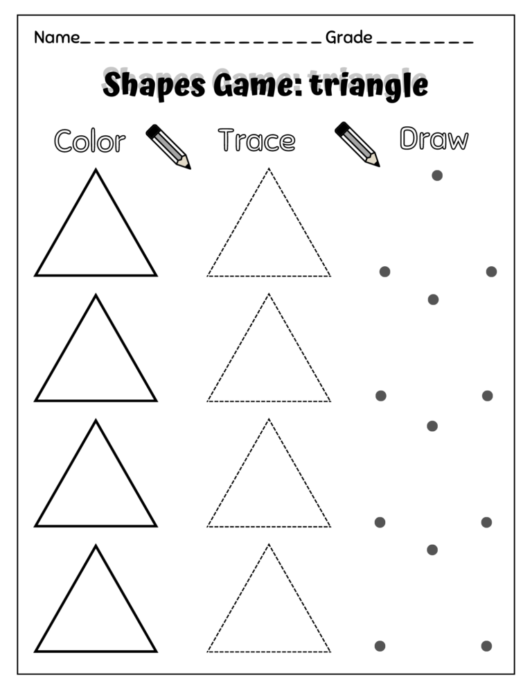 SHAPES TRACING, DRAWING and COLORING PAGES | Made By Teachers