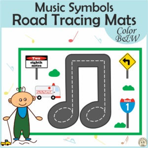 Music Notes & Symbols Road Tracing Mats | Made By Teachers