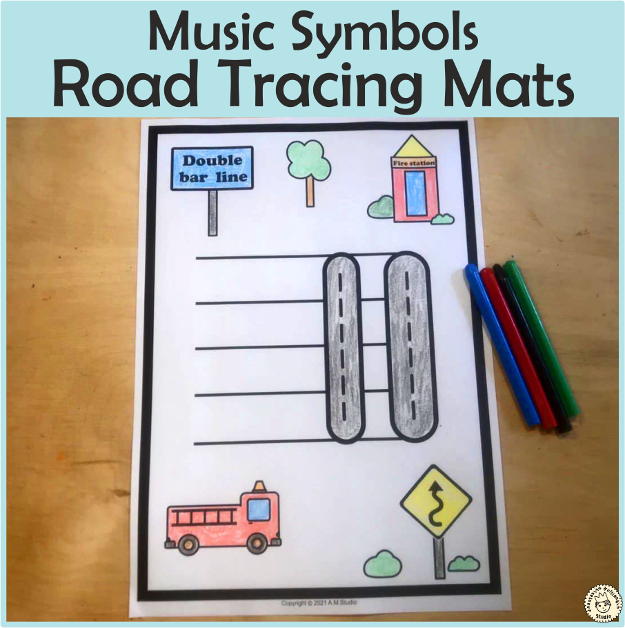 Music Notes & Symbols Road Tracing Mats | Made By Teachers