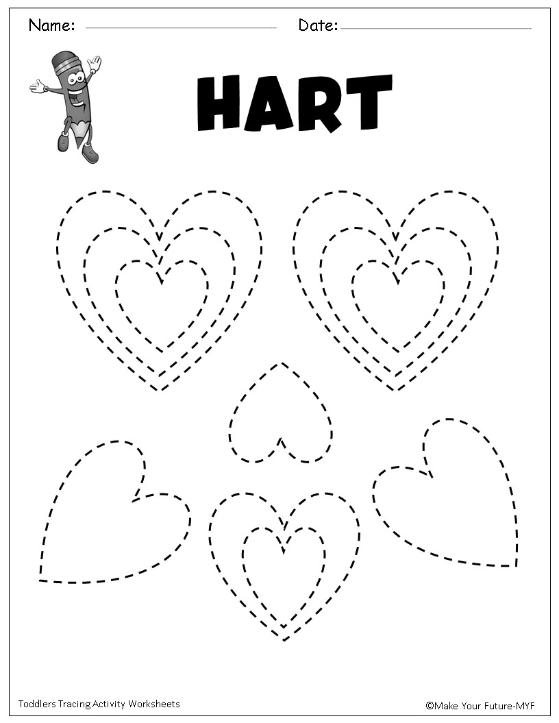 Tracing Worksheet for Toddlers Free mbt | Made By Teachers