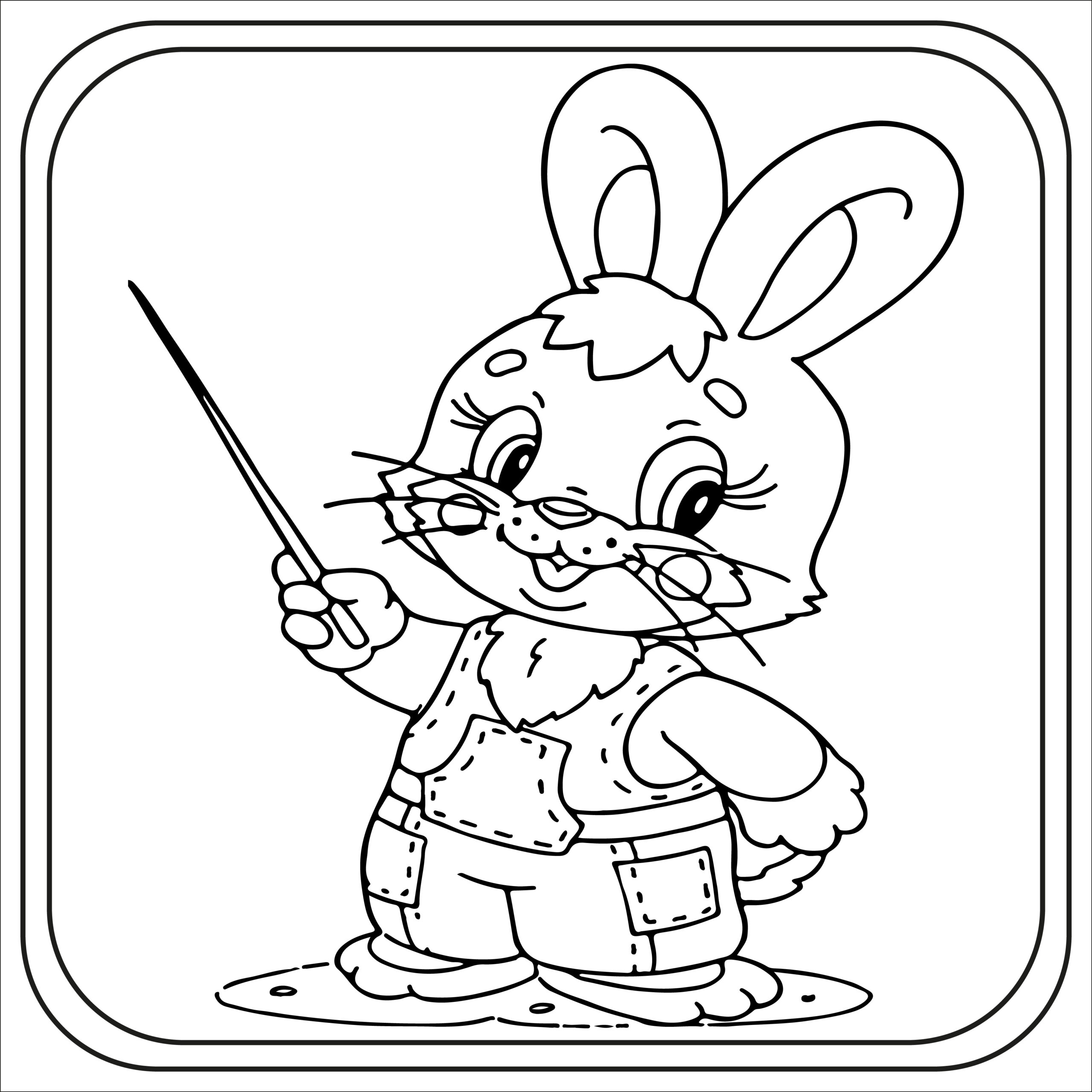 Bunny Coloring Pages Preschool | Kindergarten | First Grade | Made By ...