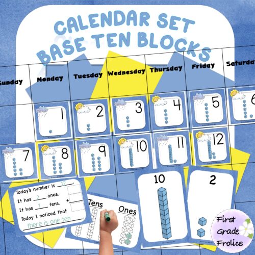 April calendar Pieces with Base Ten Blocks | Made By Teachers