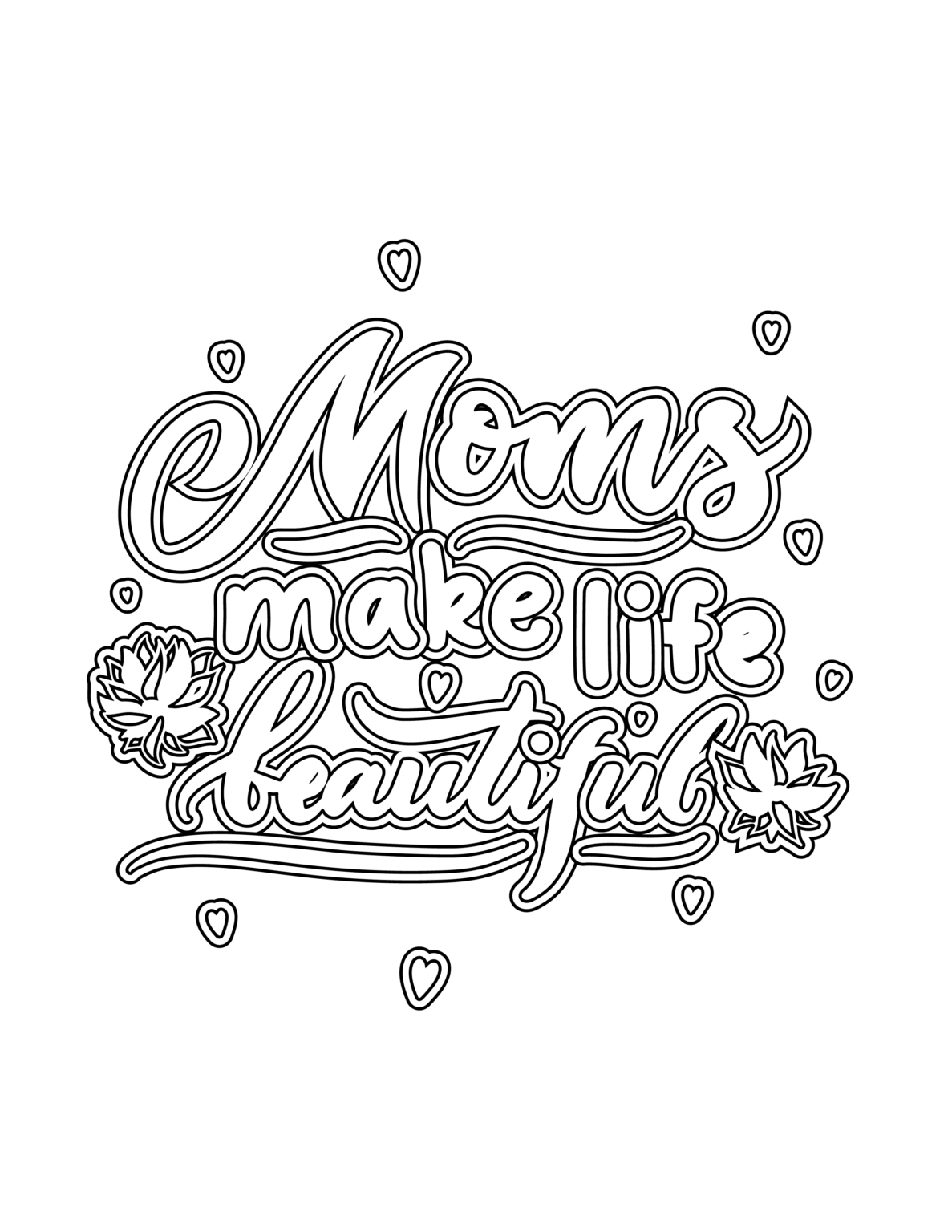 Color Your Love for Mom: Printable Coloring Pages with Heartwarming ...