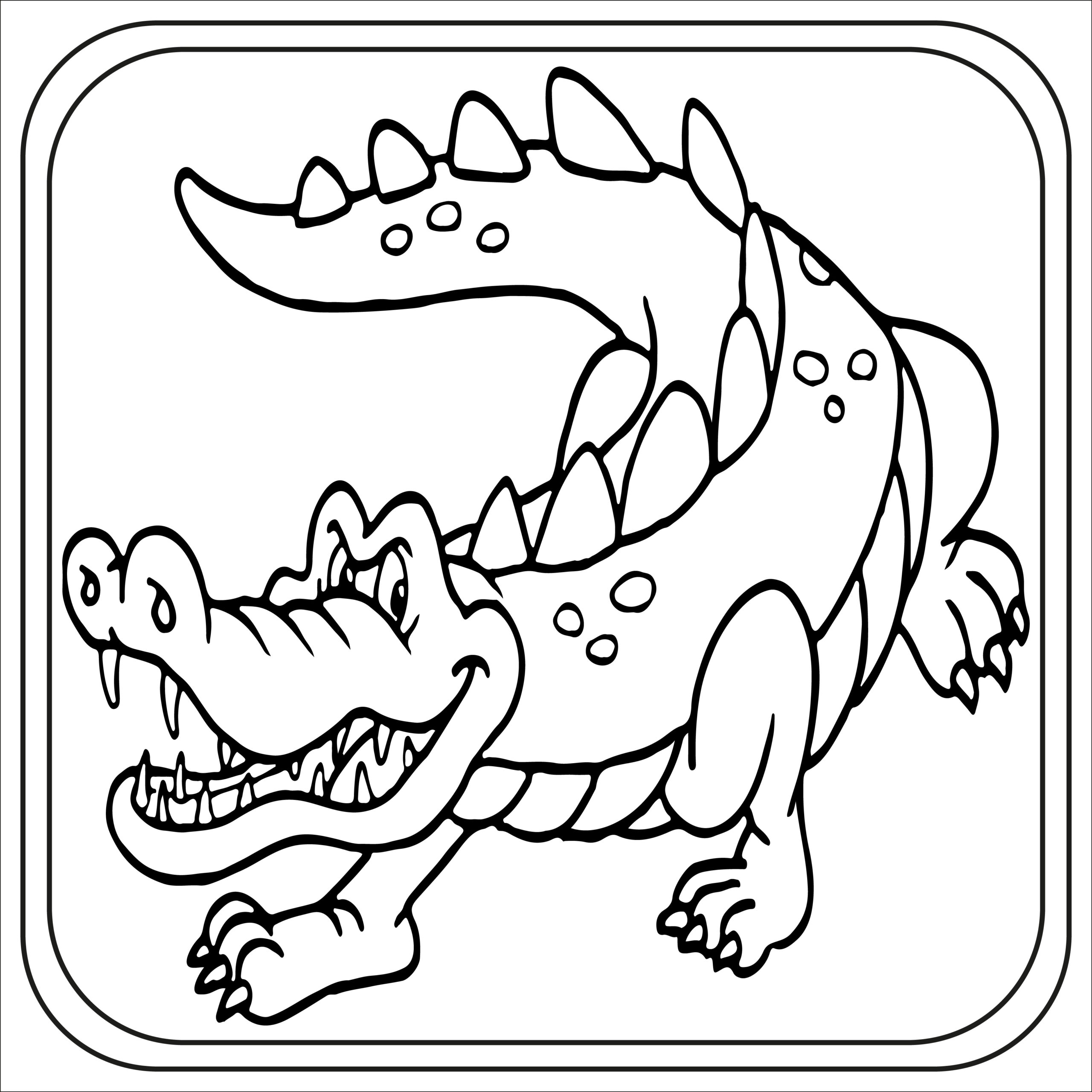 crocodile Coloring Pages Preschool | Kindergarten | First Grade | Made ...