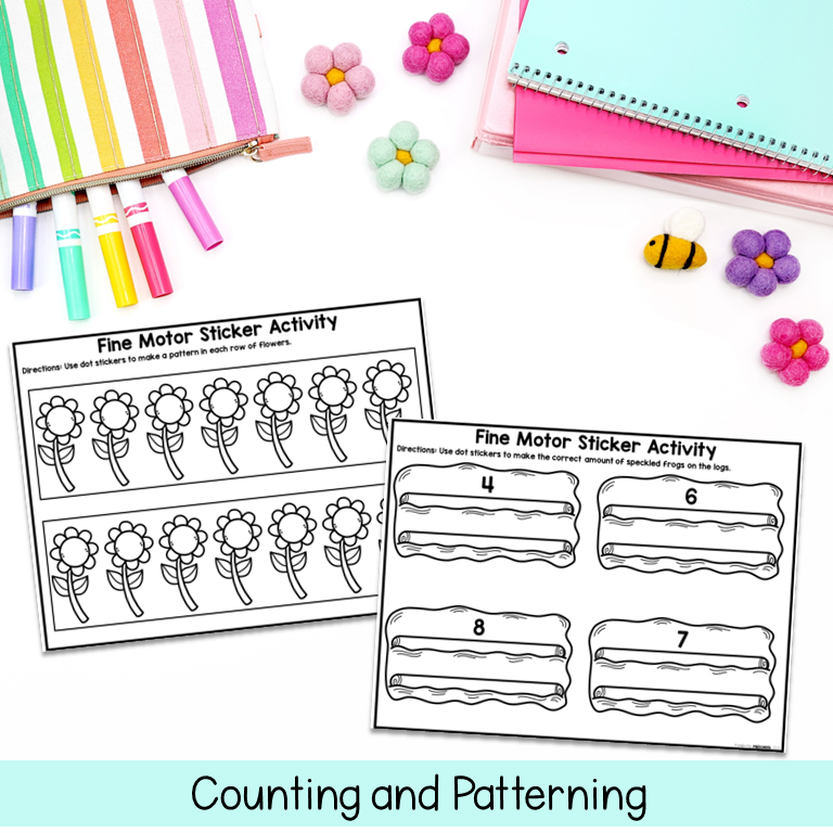 Spring Dot Sticker Fine Motor Activities for Preschool | Made By Teachers