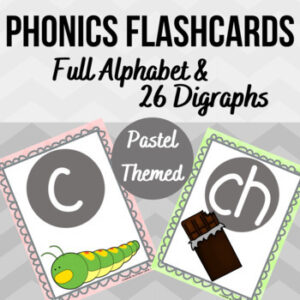 Phonics Flashcards 26 digraphs Alphabet Pre-K Kindergarten | Made By ...
