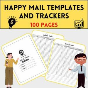 Happy Mail Templates and Trackers | 100 pages | Made By Teachers