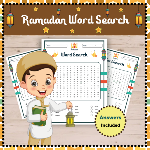 Ramadan Word Search Printable | Celebrate the Holy Month with Fun and ...