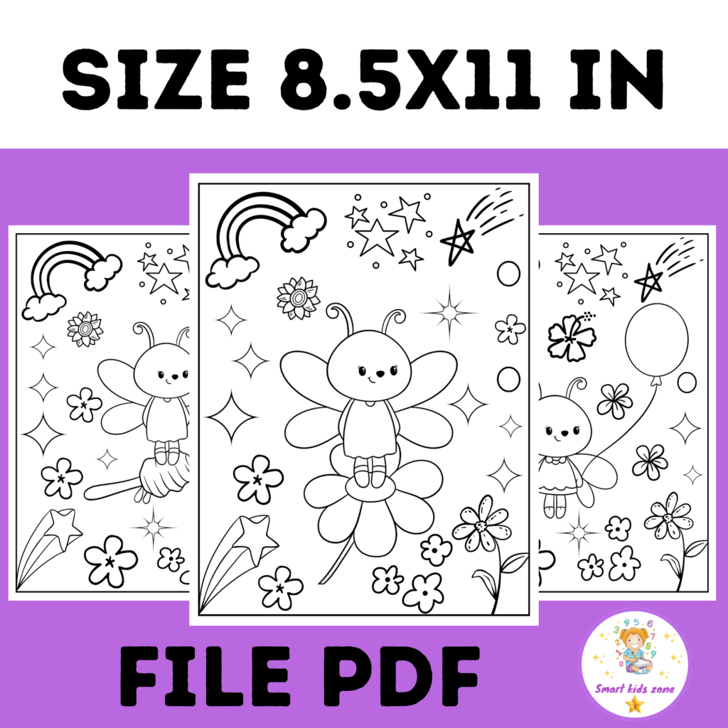 Spring Coloring Pages for Kids | Buzzy Bees of Spring | Spring Coloring ...