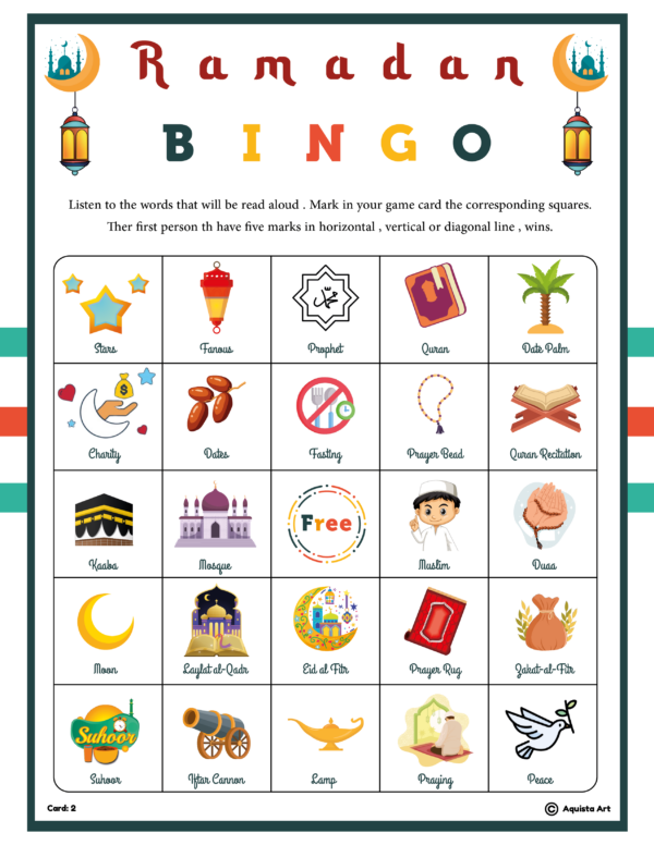 Ramadan Bingo Game | Fun and Engaging Game Cards for All Ages | Made By ...