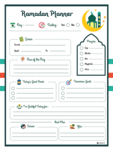 Ramadan Planner for Kids | Made By Teachers