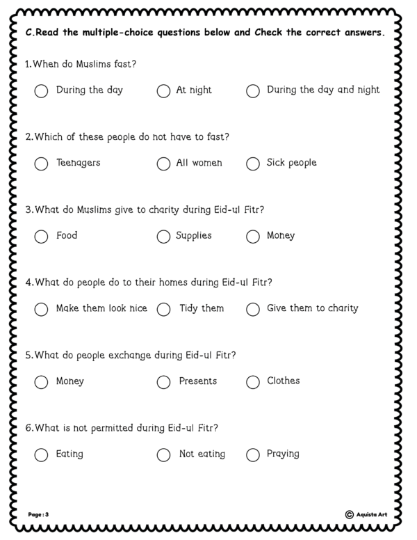 Ramadan Reading Comprehension Worksheets | Made By Teachers