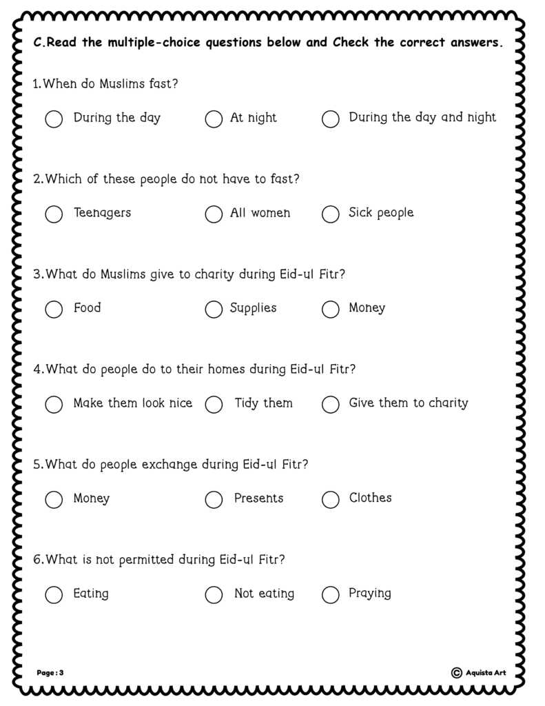 Ramadan Reading Comprehension Worksheets | Made By Teachers