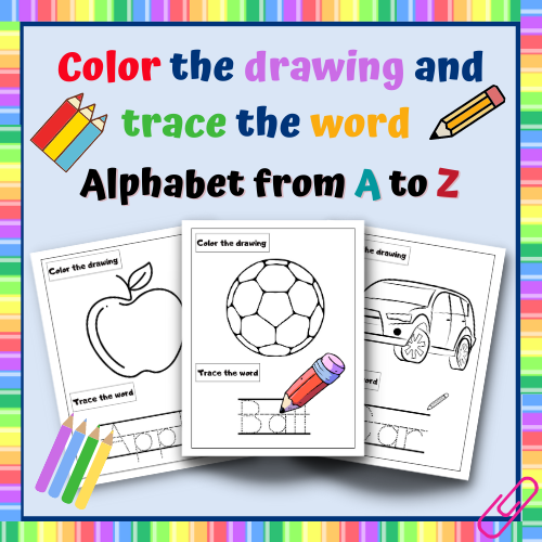 Color the Drawing and Trace the Word | Made By Teachers