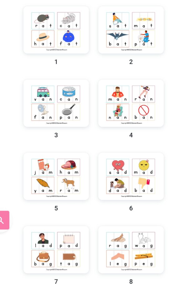 CVC Words Puzzles Game | Made By Teachers