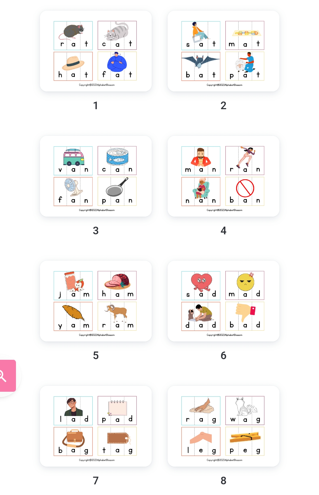 CVC Words Puzzles Game | Made By Teachers