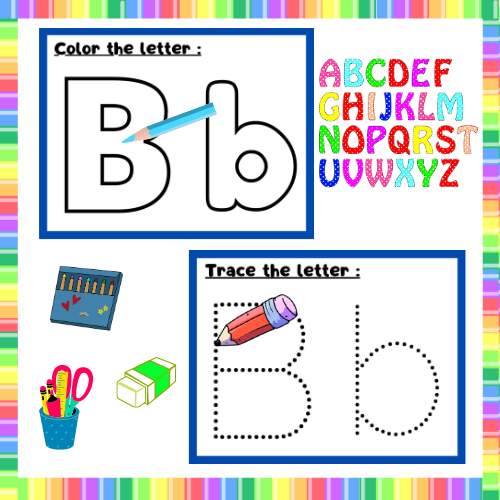 Color and Trace the Lowercase and Uppercase Letters | Alphabet Practice ...