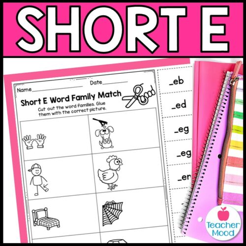 Short E CVC Phonics Worksheets | Kindergarten Word Work | Made By Teachers