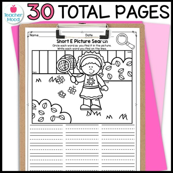 Short E CVC Phonics Worksheets | Kindergarten Word Work | Made By Teachers