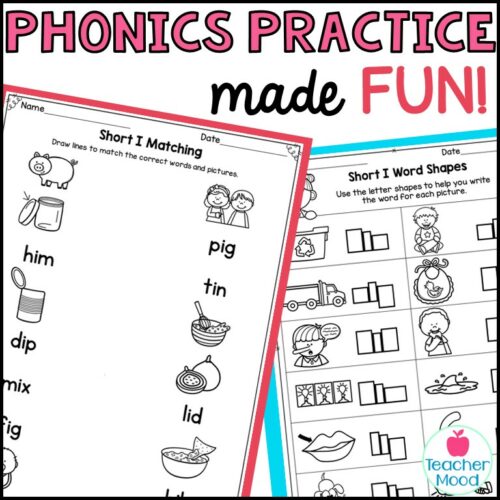 Short I CVC Phonics Worksheets | Kindergarten Word Work | Made By Teachers