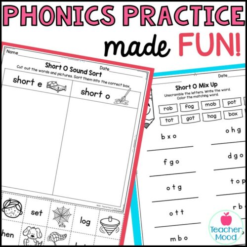 Short O CVC Phonics Worksheets | Kindergarten Word Work | Made By Teachers