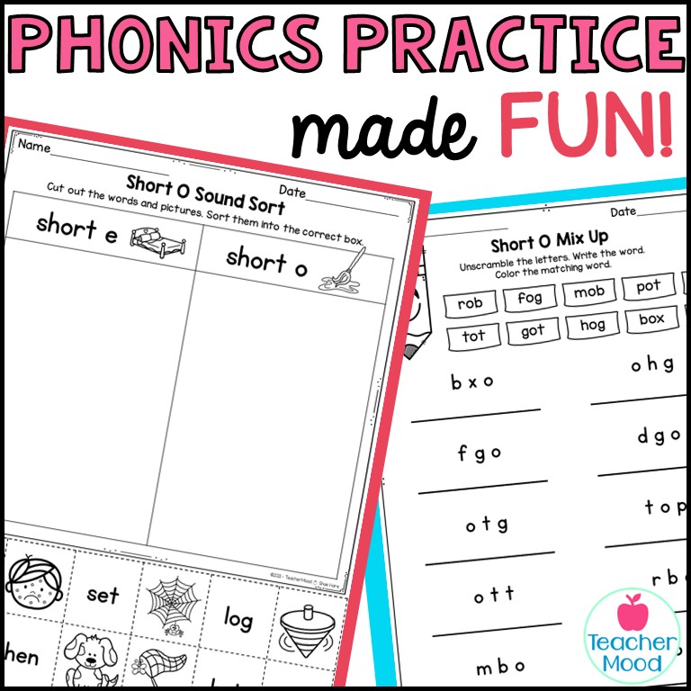Short O CVC Phonics Worksheets | Kindergarten Word Work | Made By Teachers