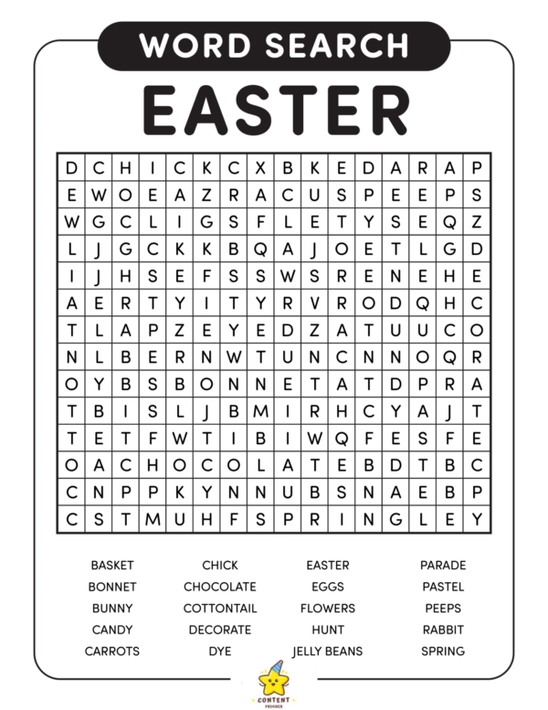 Free EASTER WORD SEARCH Game | Made By Teachers