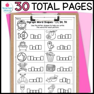 Consonant Digraphs Phonics Worksheets | 1st Grade Word Work | Made By ...