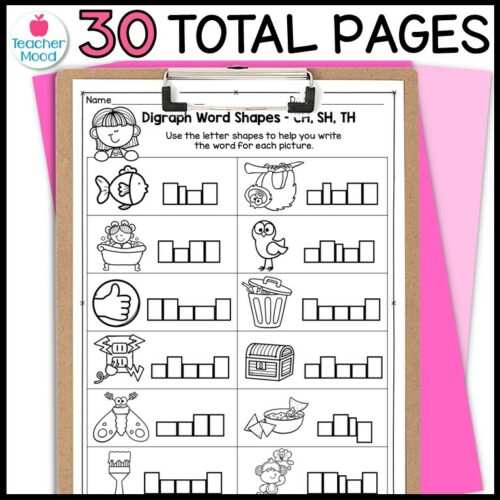 Consonant Digraphs Phonics Worksheets | 1st Grade Word Work | Made By ...